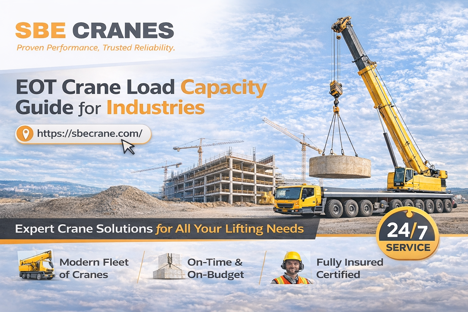 EOT Crane Load Capacity Guide for Industries | SBE Cranes